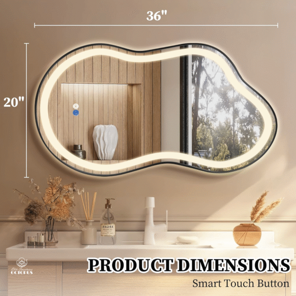 Mate Black Aluminium Frame Cloud Mirror - Octopus BD